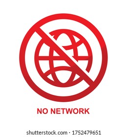 No Network Sign Isolated On White Stock Vector (Royalty Free ...