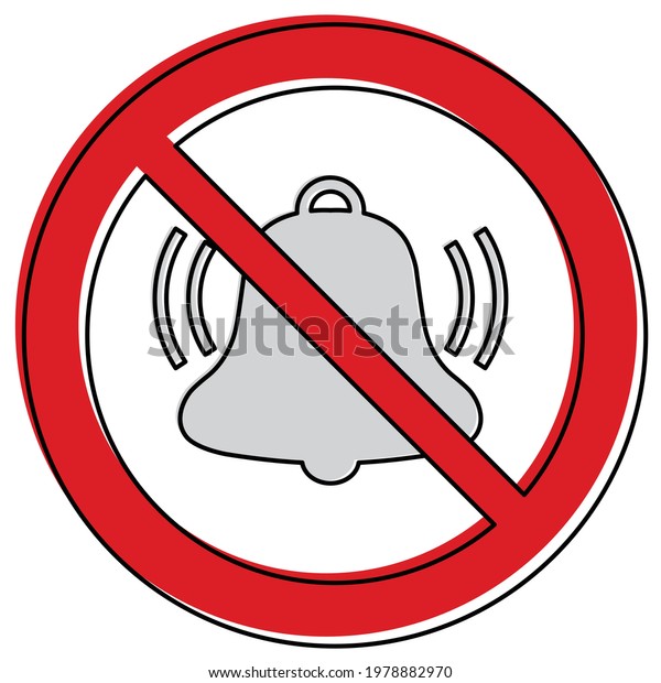 No Noise Sign Red Circle Prohibiting Stock Vector (Royalty Free ...