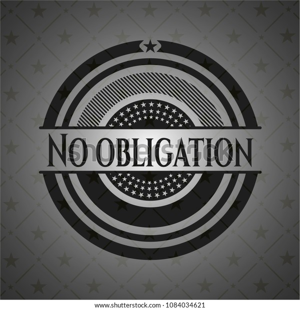 No Obligation Retro Style Black Emblem Stock Vector (Royalty Free ...
