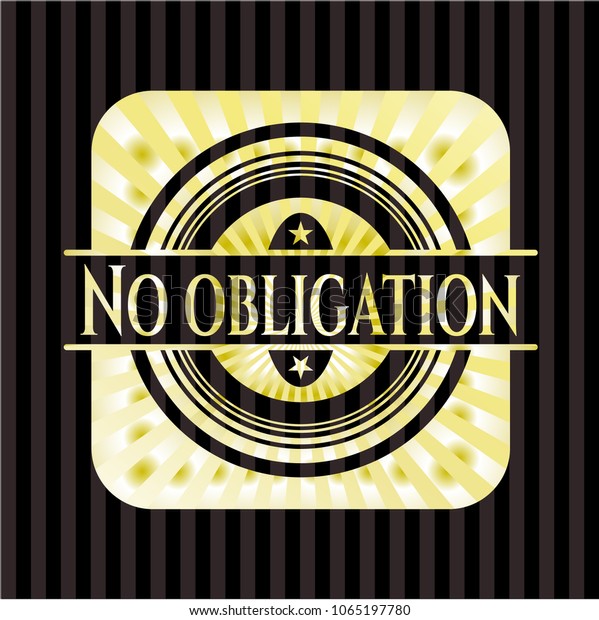 No Obligation Shiny Emblem Stock Vector (Royalty Free) 1065197780 ...