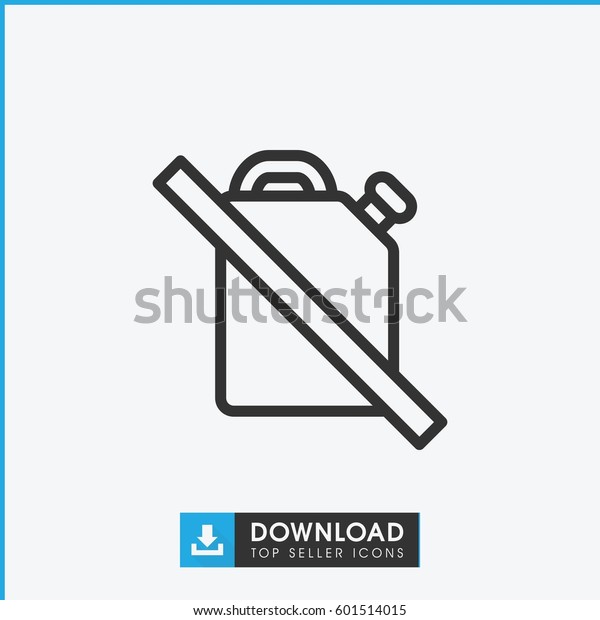 No Oil Icon Simple Outline No Stock Vector (Royalty Free) 601514015 ...