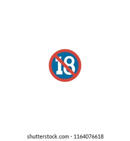 No One Under Eighteen Vector Flat Stock Vector (Royalty Free) 1164076618