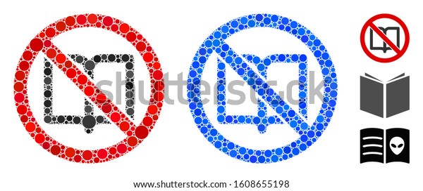 No Open Book Composition Filled Circles Stock Vector (Royalty Free ...