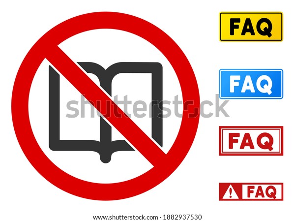 No Open Book Sign Badges Rectangular Stock Vector (Royalty Free ...