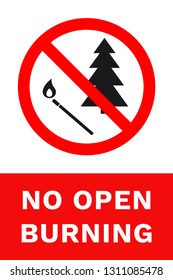 No Open Burning Sign Vector Stock Vector (Royalty Free) 1311085478 ...