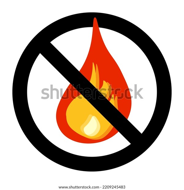 No Open Flame Sign No Fire Stock Vector (Royalty Free) 2209245483 ...