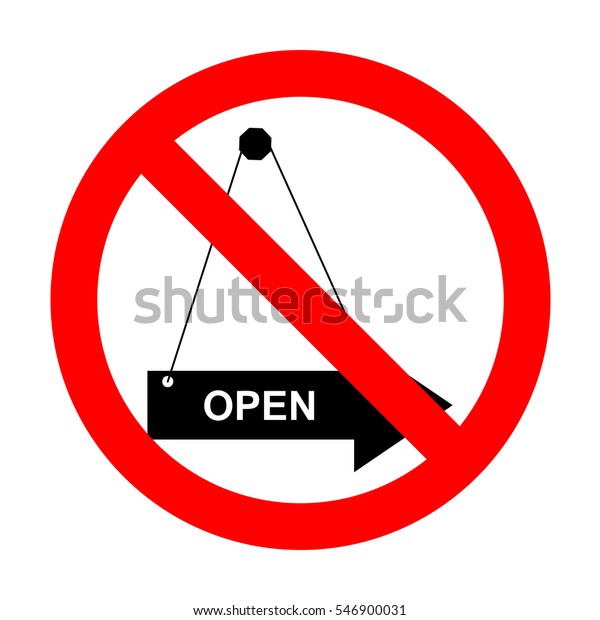 No Open Sign Illustration Stock Vector (Royalty Free) 546900031 ...