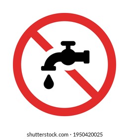No Open Water Stop Water Leak Stock Vector (Royalty Free) 1950420025 ...