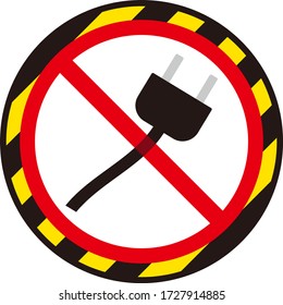 No Outlet Plug Sign Isolated Vector Stock Vector (Royalty Free ...