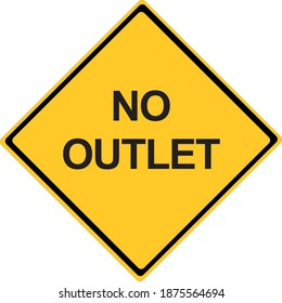 No Outlet Warning Sign Stock Vector (Royalty Free) 1875564694 ...