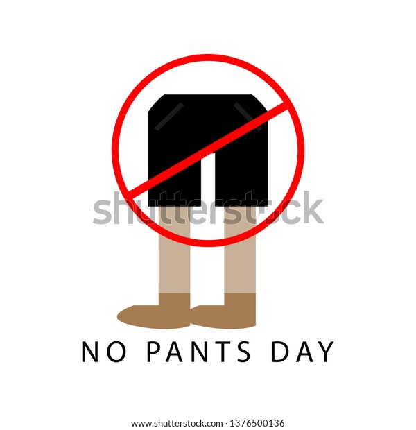 No Pants Day Vector Illustration Stock Vector (Royalty Free) 1376500136 ...