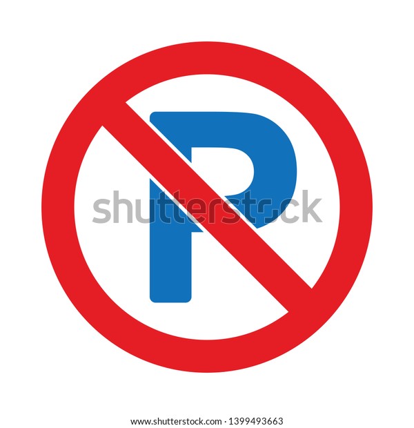 Stock vektor „No Parking Sign Red Blue Crossed“ (bez autorských ...