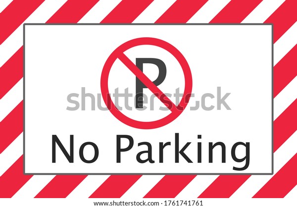 No Parking Symbol Sign Vector Stock Vector (Royalty Free) 1761741761 ...