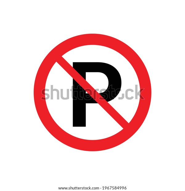 No Parking Zone Signal Traffic Vector Stock Vector (Royalty Free ...