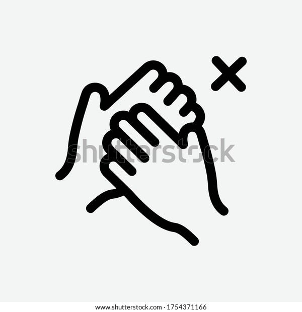 No Partnership Line Icon On White Stock Vector (Royalty Free ...