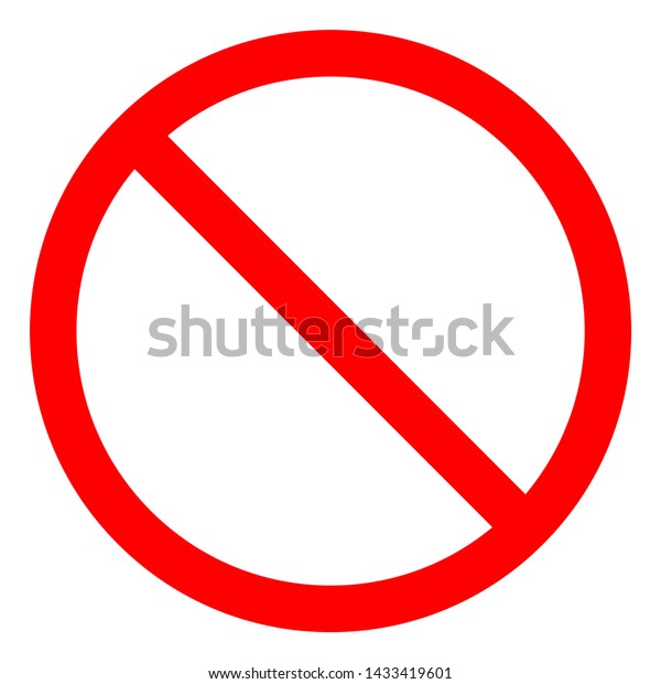 No Pass Symbol Sign Vector Illustration Stock Vector (Royalty Free ...