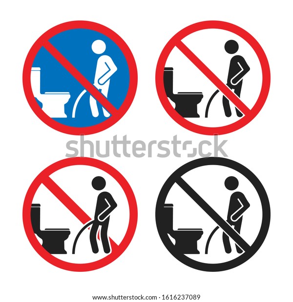 No Peeing On Floor Sign Do Stok Vektör (Telifsiz) 1616237089