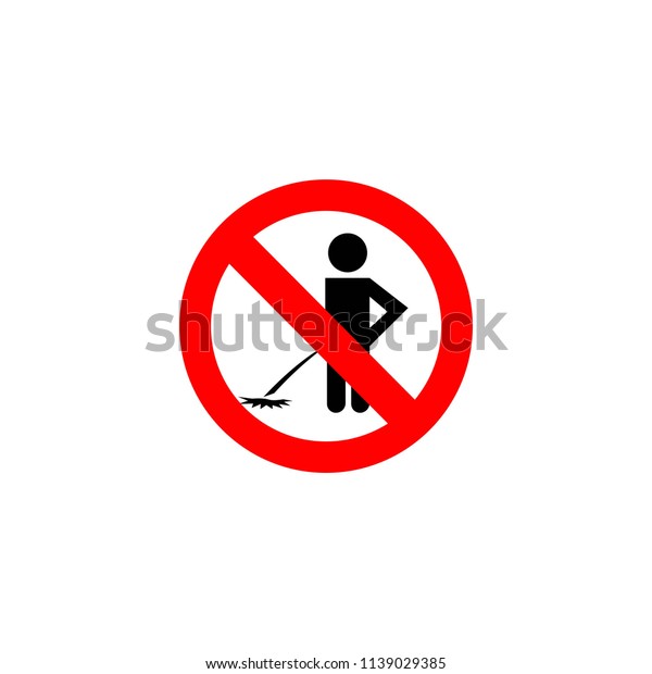 No Peeing Vector Sign Illustration Isolated Stock Vector (Royalty Free ...