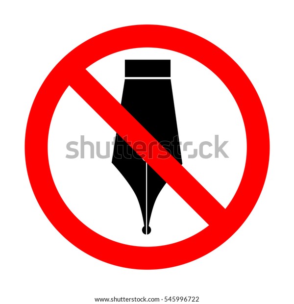 No Pen Sign Illustration Stock Vector (Royalty Free) 545996722 ...