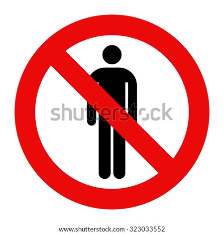 No People Allowed No Man Sign Stock Vector (Royalty Free) 323033552 ...