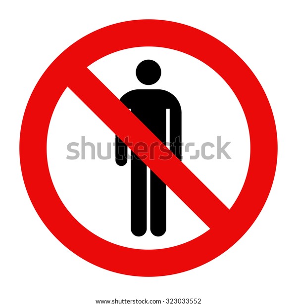No People Allowed No Man Sign Stock Vector (Royalty Free) 323033552