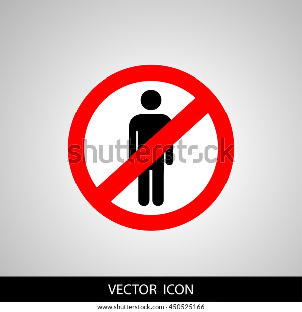 No People Allowed No Man Sign Stock Vector (Royalty Free) 450525166