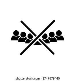 No People Sign Vector Iconvector Illustration Stock Vector (Royalty ...