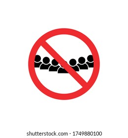 No People Sign Vector Iconvector Illustrationstop Stock Vector (Royalty ...
