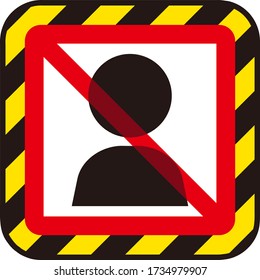 No Person Sign Isolated Vector Illustration Stock Vector (Royalty Free ...