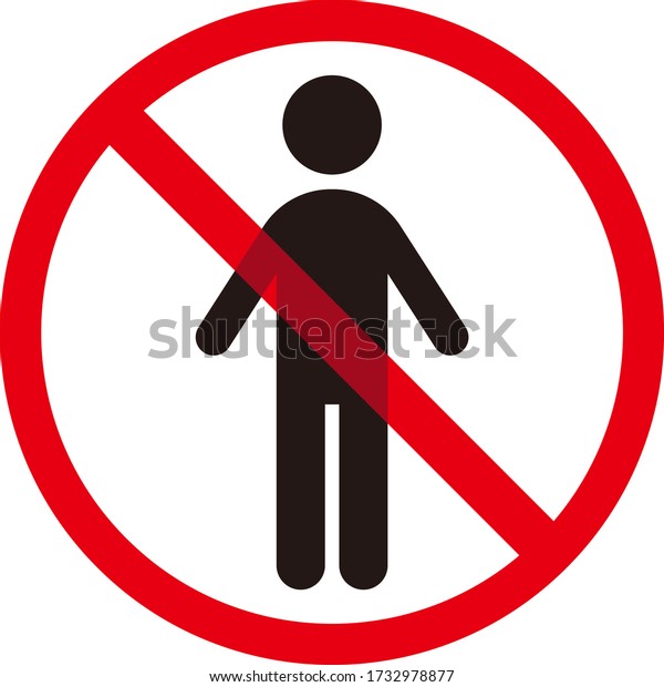 No Person Sign Isolated Vector Illustration 库存矢量图（免版税）1732978877 ...
