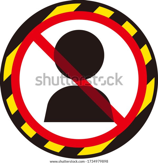No Person Sign Isolated Vector Illustration: เวกเตอร์สต็อก (ปลอดค่า ...
