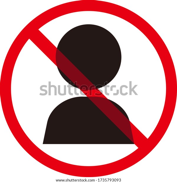 No Person Sign Isolated Vector Illustration 库存矢量图（免版税）1735793093 ...