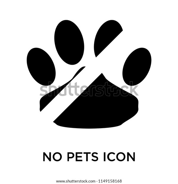 No Pets Icon Vector Isolated On Stock Vector (Royalty Free) 1149158168 ...