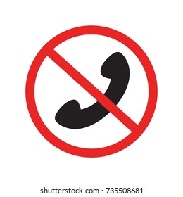 No Phone Call No Talking Calling Stock Vector (Royalty Free) 735508681 ...