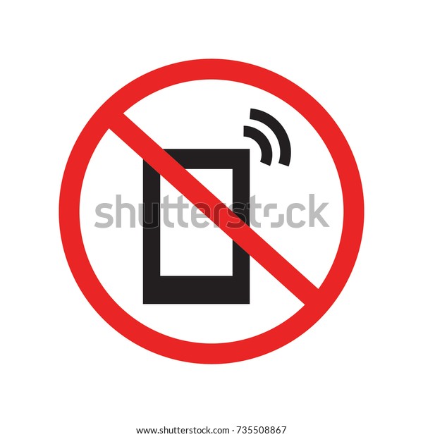 No Phone Call No Talking Calling Stock Vector (Royalty Free) 735508867