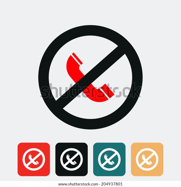 No Phone Calls Vector Illustration Stock Vector (Royalty Free ...