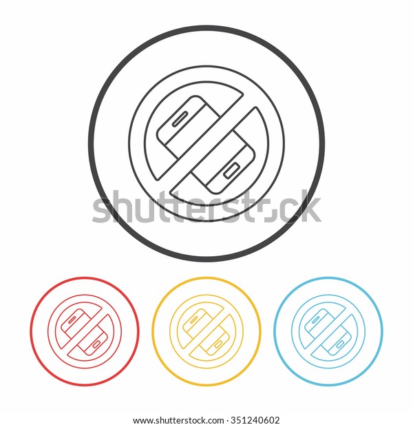 No Phone Line Icon Stock Vector (Royalty Free) 351240602 | Shutterstock