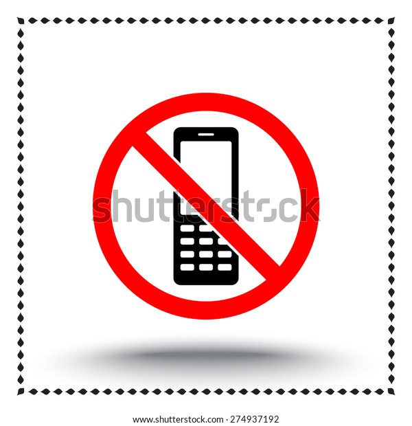 No Phone Sign Icon Vector Illustration Stock Vector (Royalty Free ...