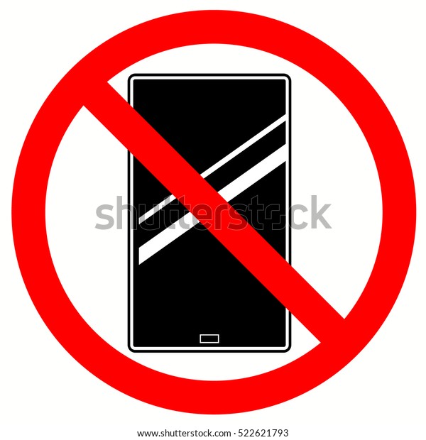 No Phone Sign No Talking By Stock Vector (Royalty Free) 522621793