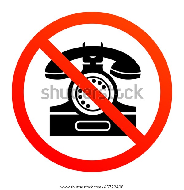 No Phone Sign Vector Illustration Stock Vector (Royalty Free) 65722408 ...