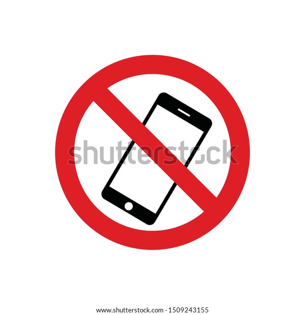 No Phone Smart Phone Device Prohibition Stock Vector (Royalty Free ...