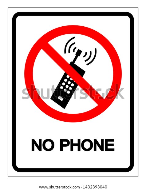 No Phone Symbol Sign Vector Illustration Stock Vector (Royalty Free ...