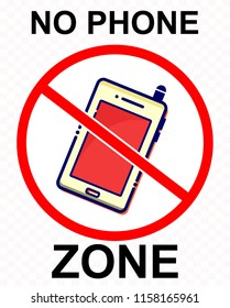 No Phone Zone Stock Vector (Royalty Free) 1158165961 | Shutterstock