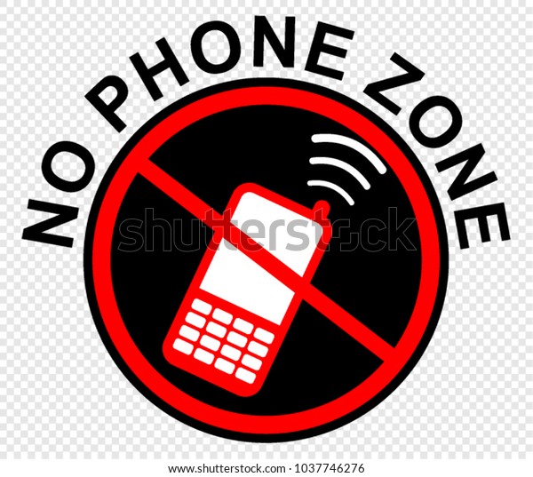 No Phone Zone Label Vctor Stock Vector (Royalty Free) 1037746276