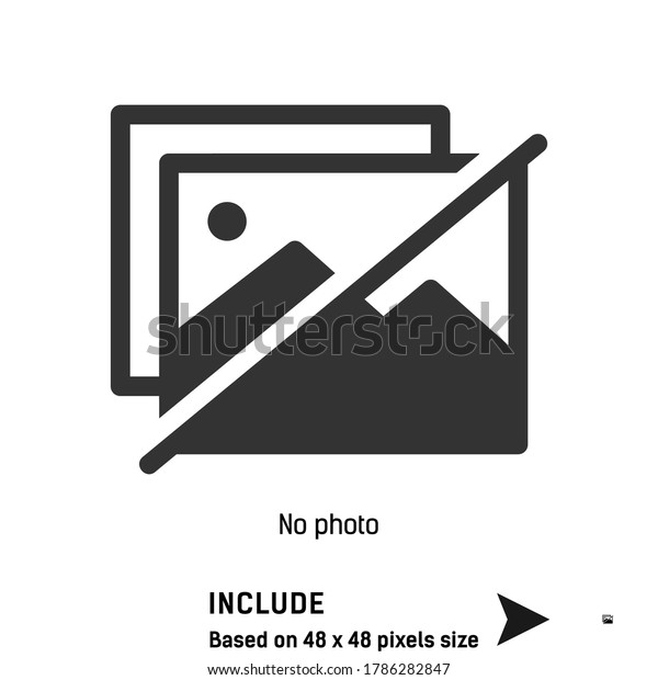 No Photo Available Icon Flat Style Stock Vector (Royalty Free ...