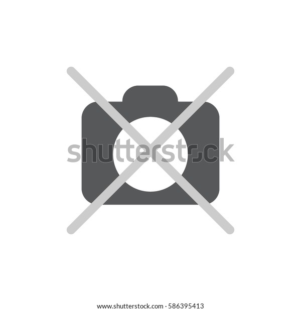 No Photo Camera Icon Flat Pictogram Stock Vector (Royalty Free ...