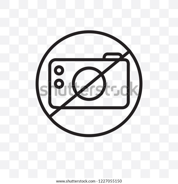 No Photo Vector Linear Icon Isolated Stock Vector (Royalty Free ...