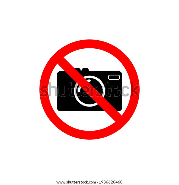 No Photography No Camera Sign Taking Stock Vector (Royalty Free) 1936620460