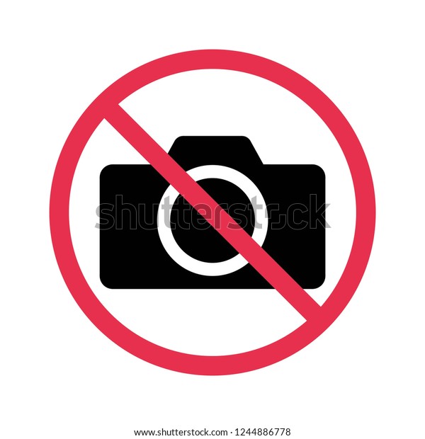 No Photography Icon Vector On White Stock Vector (Royalty Free ...