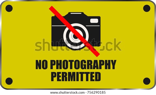 No Photography Permitted Signage Vector Stock Vector (Royalty Free ...